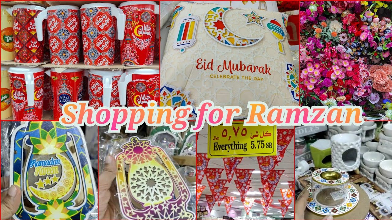 Khamsa Riyal | Ramdan Crockery Shopping Haul | 5.75 Riyal Shop in ...