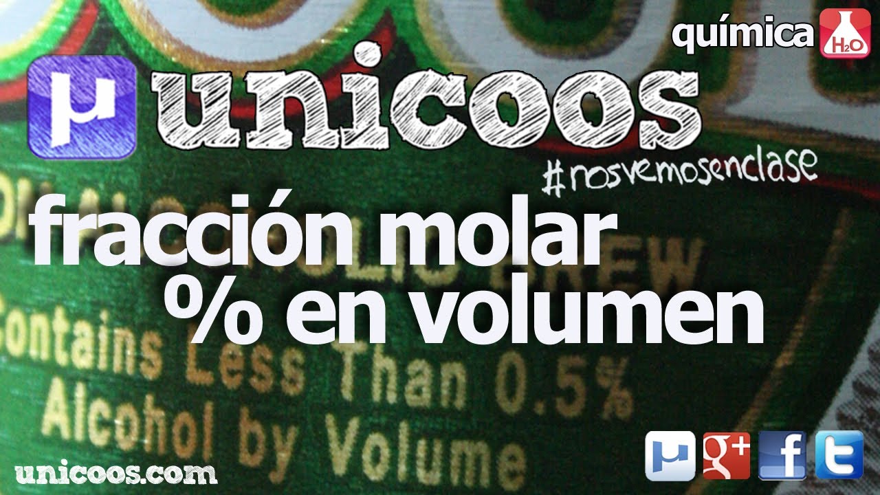 QUIMICA % en volumen y fraccion molar BACHILLERATO equilibrio quimico ...