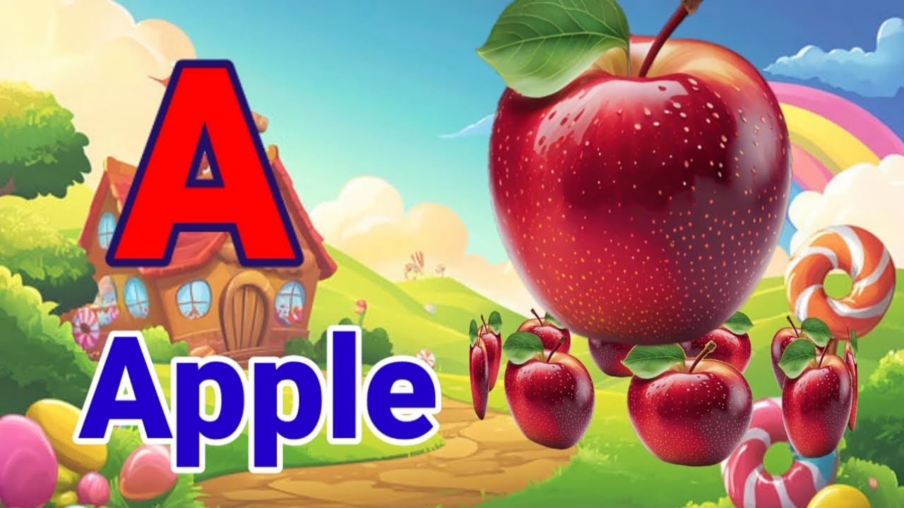 A for apple , abcd song, abcd kids rhymes video, abcd kids learning ...