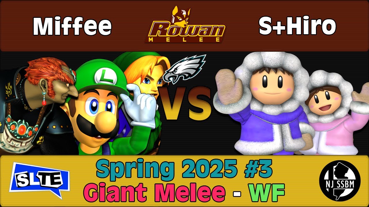 Rowan SSBM Spring 2025 #3 Giant Melee: Mifee (Link, Luigi, Ganon) Vs. S ...