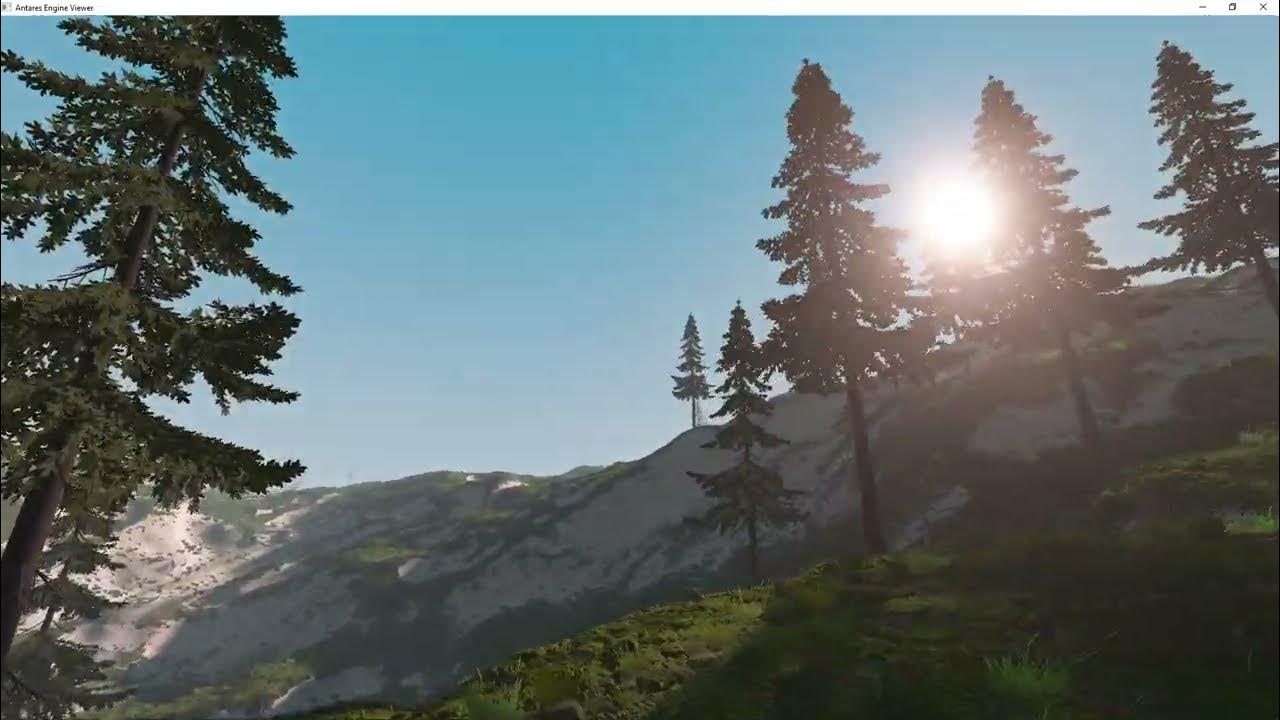 OpenGL procedural terrain - trees and snow - YouTube