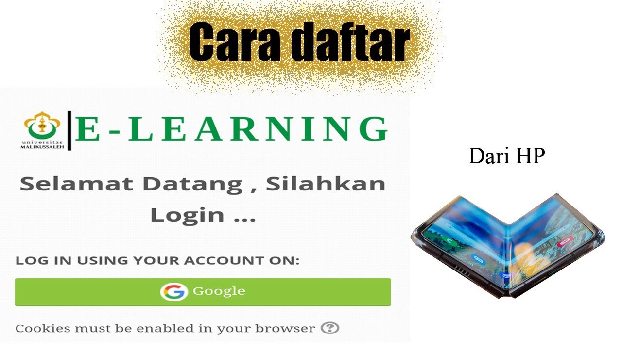 Cara Login ke E-learning UNIMAL menggunakan akun email Mahasiswa dari ...