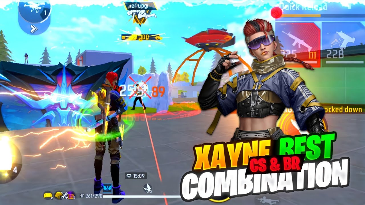 BR RANK BEST CHARACTER COMBINATION IN FREE FIRE | XAYNE CHARACTER ...
