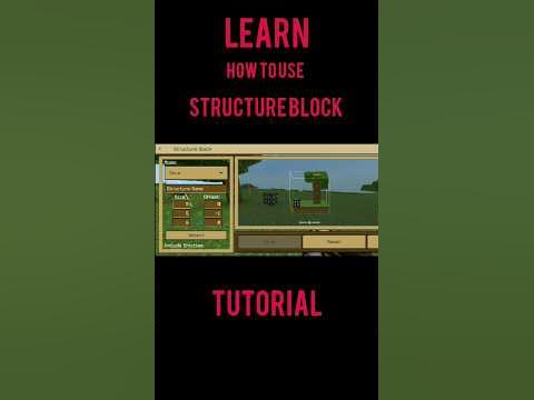 Learn how to use structure block #minecraft - YouTube