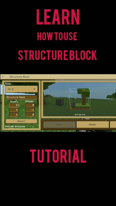 Learn how to use structure block #minecraft - YouTube