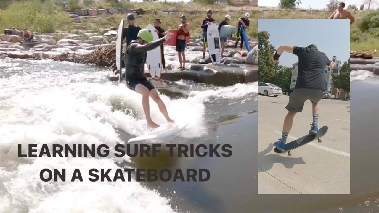 LEARNING SURF TRICKS ON A SKATEBOARD - YouTube