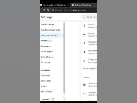 How to enable and disable JavaScript in Chrome | JavaScript - YouTube