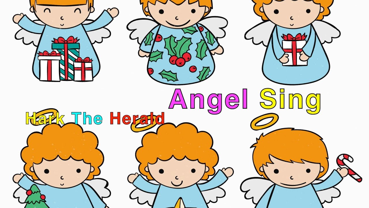 Hark the Herald Angels Sing with Lyrics | Christmas Carol & Song 赤ちゃんサメ ...