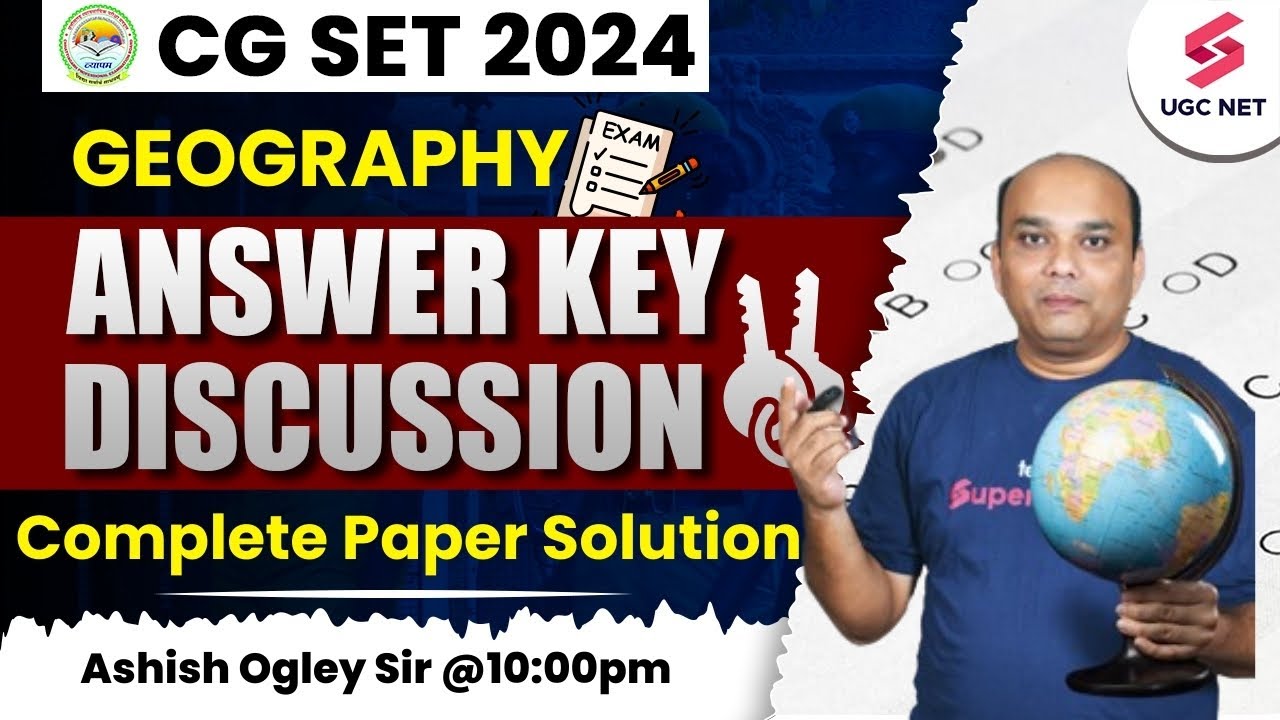 CG SET 2024 Geography | CG SET Geography Answer Key | CG SET Paper ...