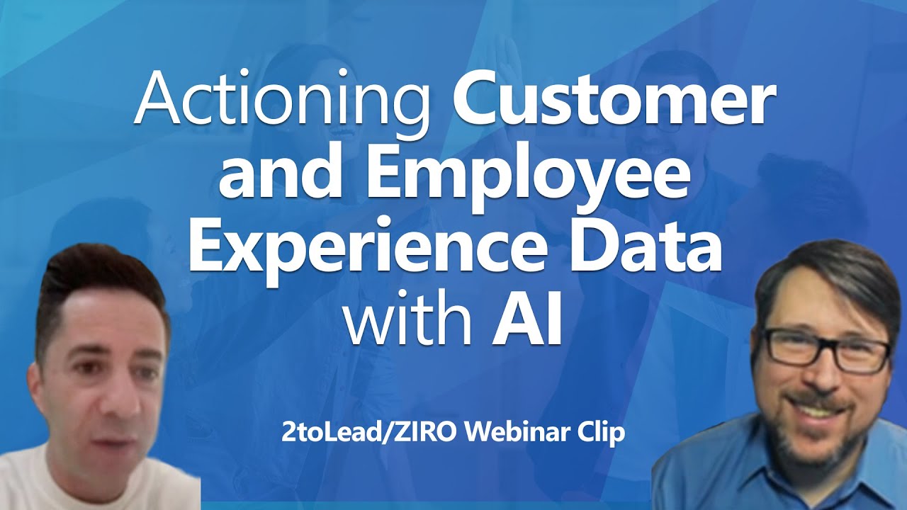 Actioning Customer and Employee Experience Data with AI - YouTube
