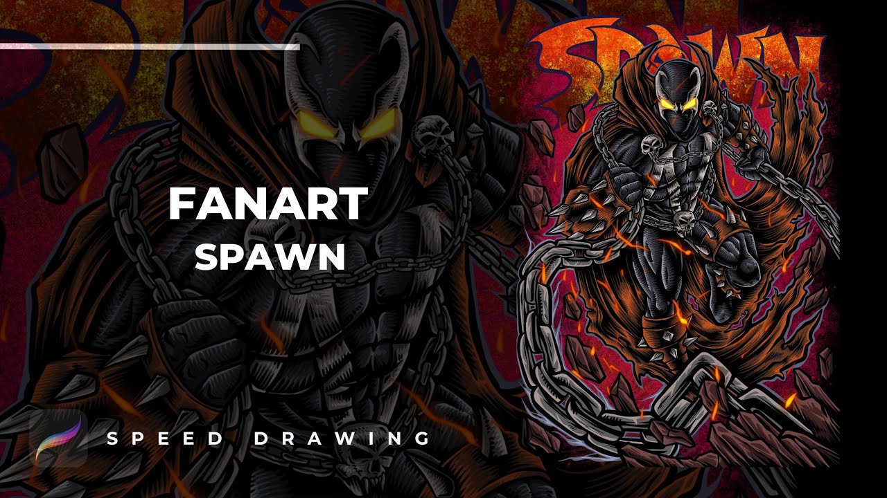 SPEED DRAWING - SPAWN FANART #procreate #artwork #art - YouTube