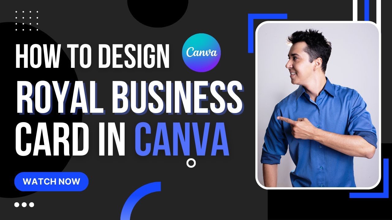 Royal business card design in canva || How to design a visiting card in ...