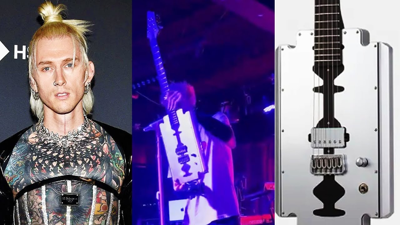 MGK slammed for razor guitar promoting "self harm"? - YouTube