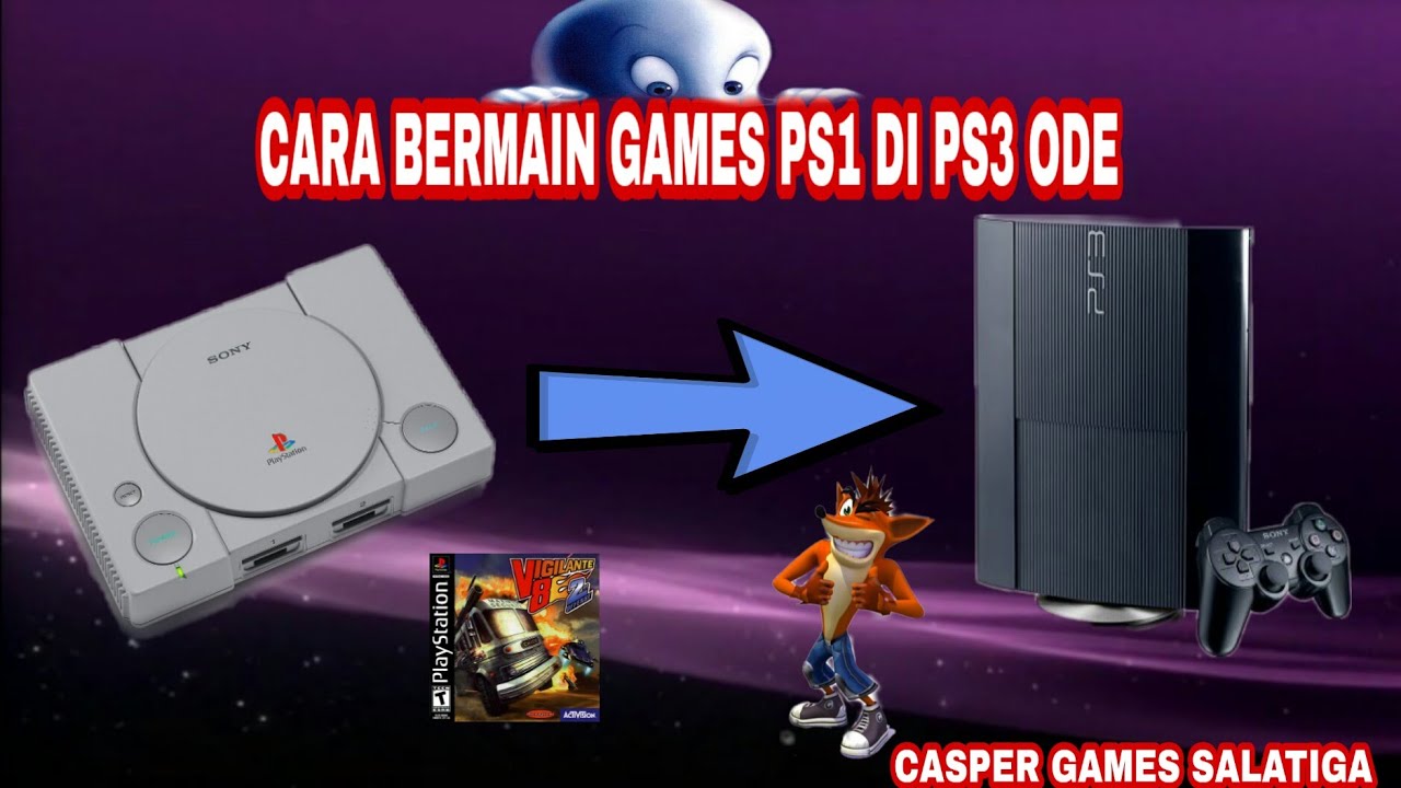 CARA BERMAIN GAME PS1 DI PS3 ODE - YouTube