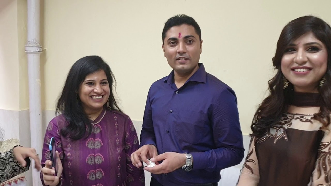 Roka ceremony over cake cutting cake is food for celebration . - YouTube