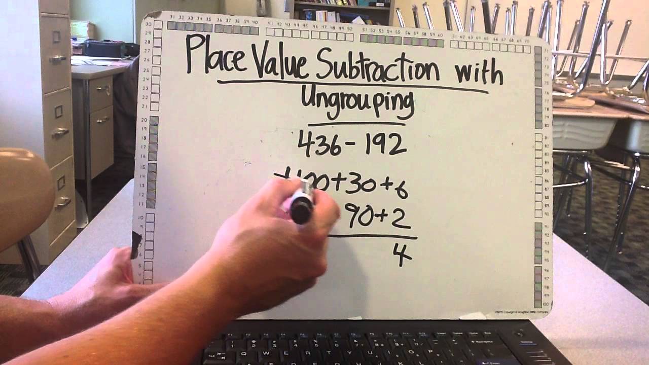 ES 3 Whole Number Place Value Subtraction with Ungrouping - YouTube