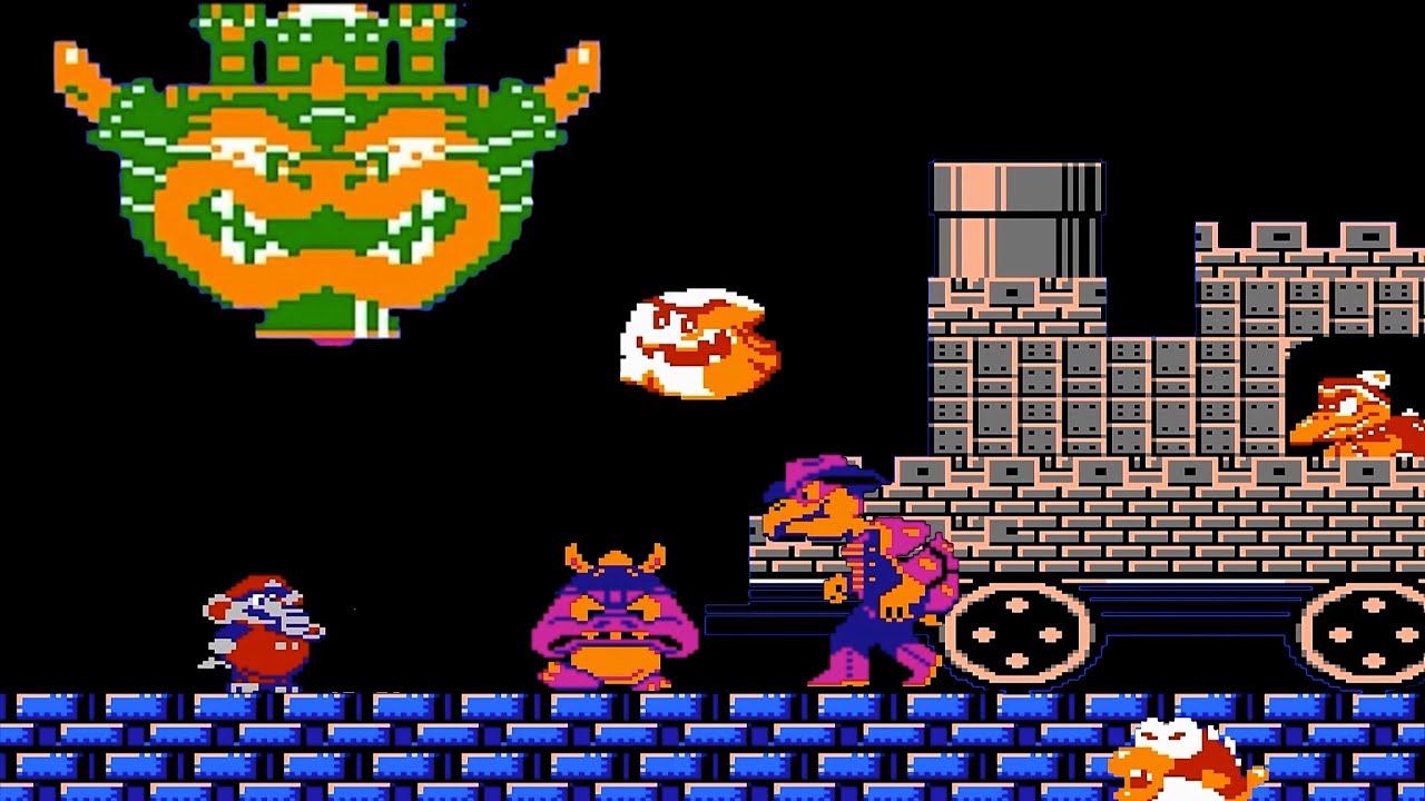 Super Mario Bros Wonder 8 bits Version: All Bosses - YouTube