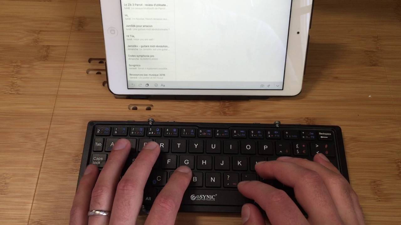 Clavier bluetooth pliable eSynic - YouTube