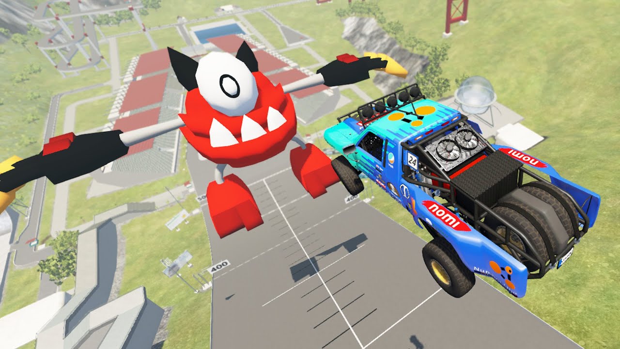 Car Fly Through LEGO Mixels #15- Beamng Drive - YouTube