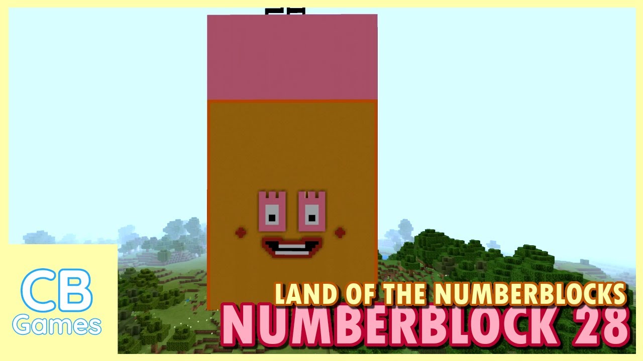 Numberblock 28 | Numberblocks Minecraft - Giant Numberblock 28 - YouTube