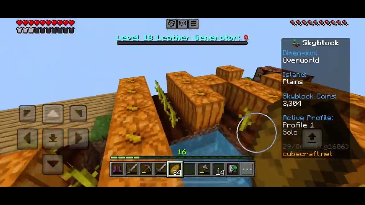 Tour of my Minecraft skyblock in cubecraft - YouTube