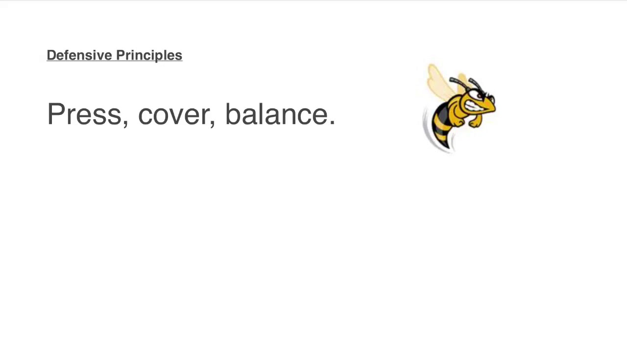 Defensive football principles press cover balance - YouTube