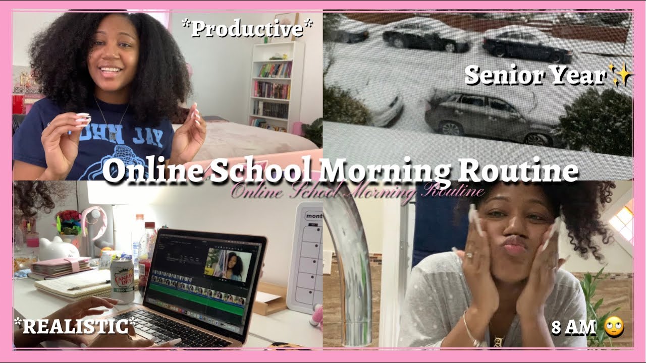 My *realistic* Online School Morning Routine 2021 ||College Edition ...