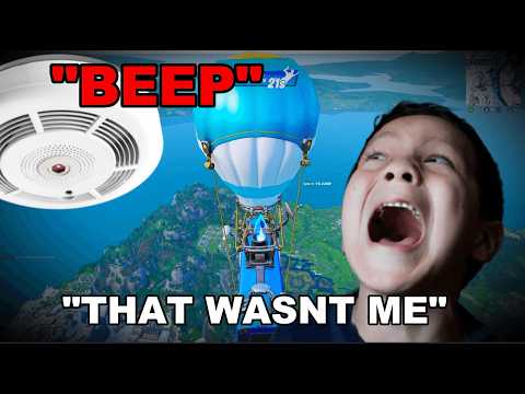 Playing a Smoke Alarm Beep Sound Effect in Random Duos | Fortnite Trolling