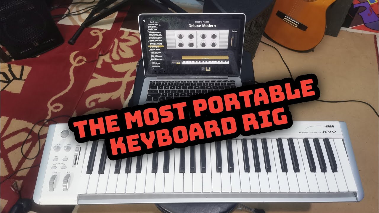 The Most Portable Piano keyboard synthesizer Rig Setup - YouTube