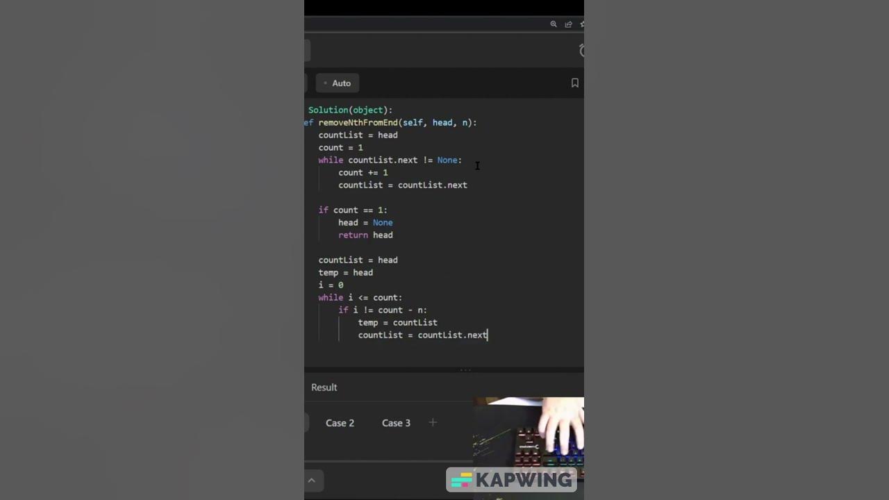 Leetcode 19 Remove Nth Node From End Of List Leetcode Python