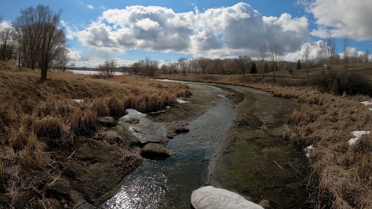 Lake Ashtabula Early Spring, Low Water Level - YouTube