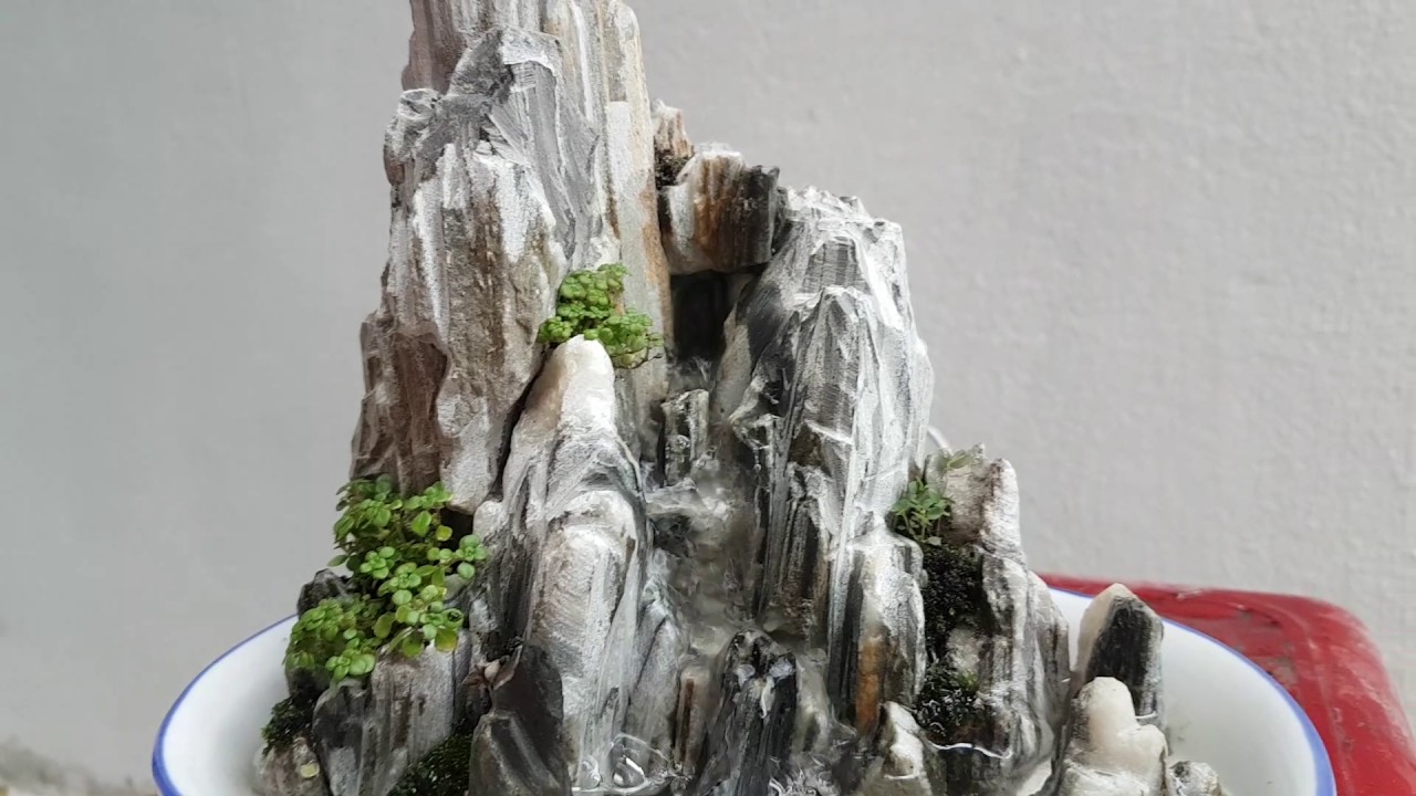 Super mini penjing with waterfall. A hand size. - YouTube