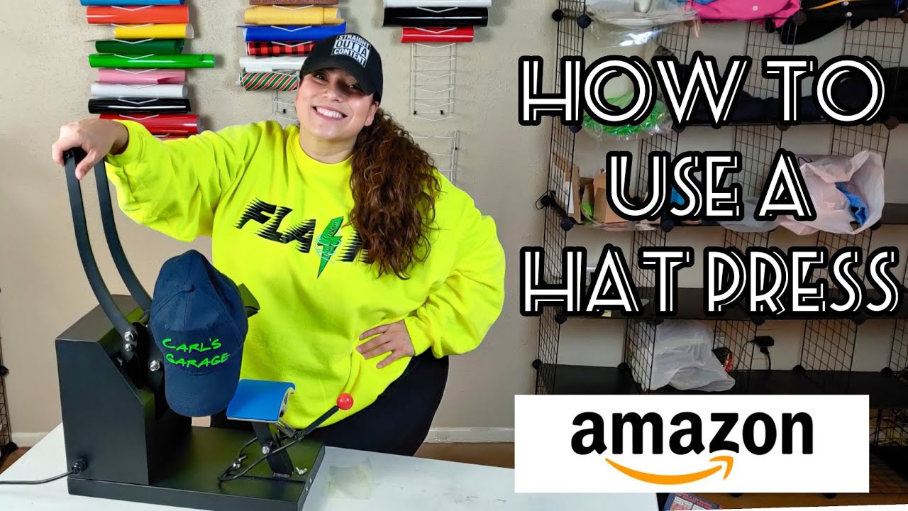 HOW TO USE A HAT PRESS FROM AMAZON | #hatpress #vinyl #business - YouTube