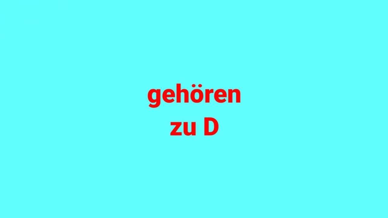 Verb mit Dativ, gehören zu, gefallen, gehören, passen, passen zu ...