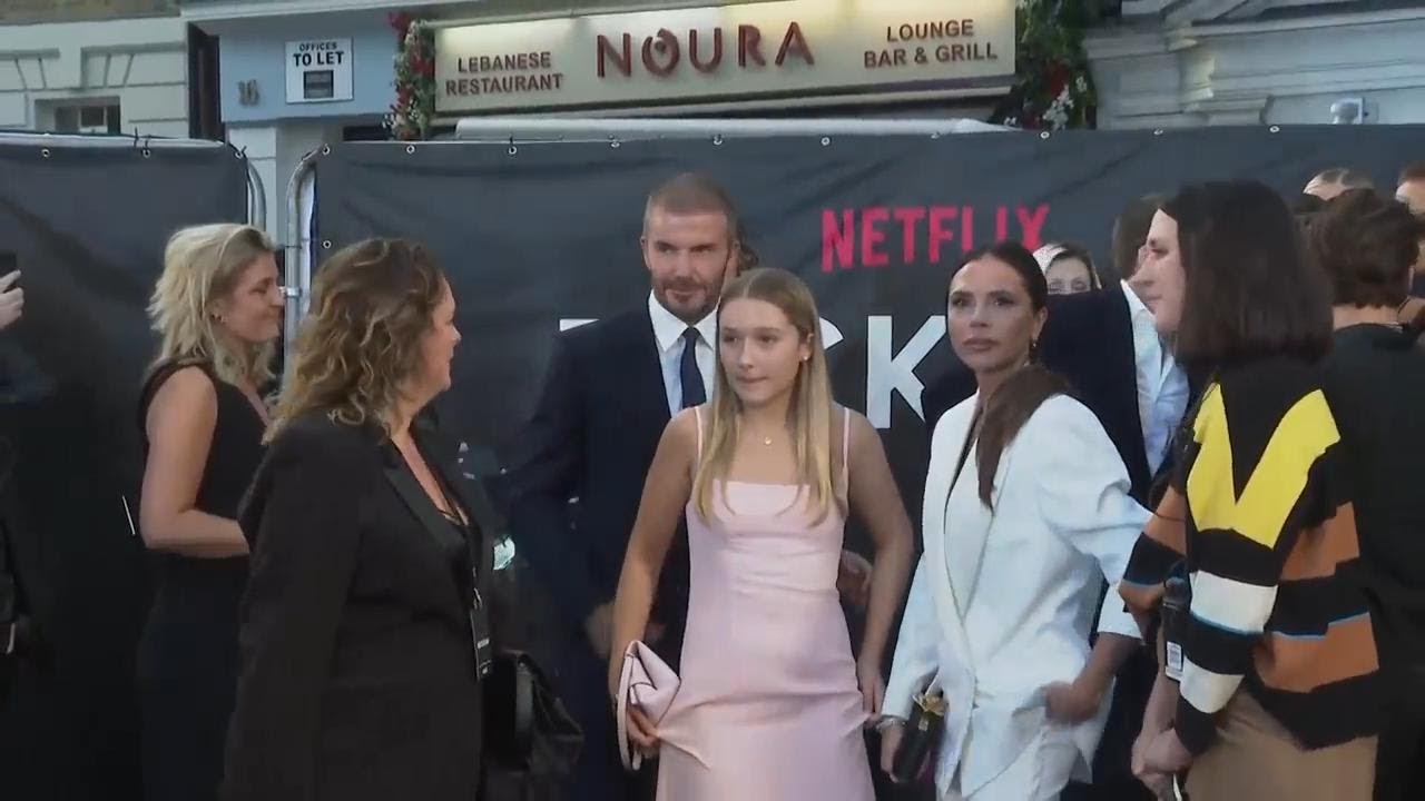 David and Victoria Beckham bring their family to the red carpet launch ...