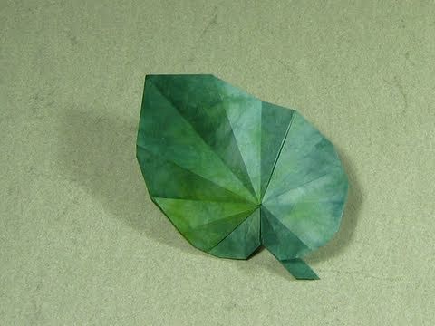Origami Instructions: Begonia Leaf (Peter Engel) - YouTube