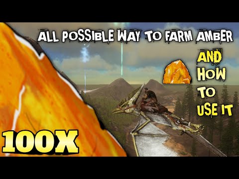 How to use amber | All posible way to farm amber in ark mobile | In ...