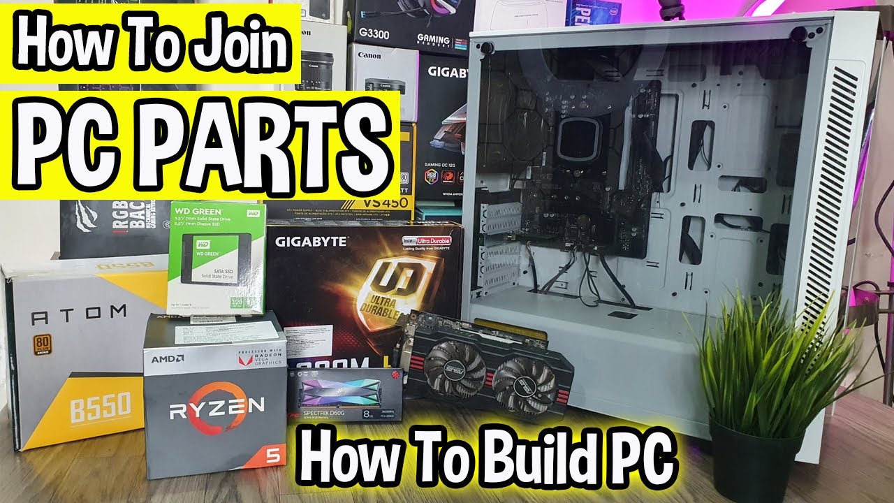 How To Join Assemble PC Parts | How To Connect Computer Parts | Basics ...
