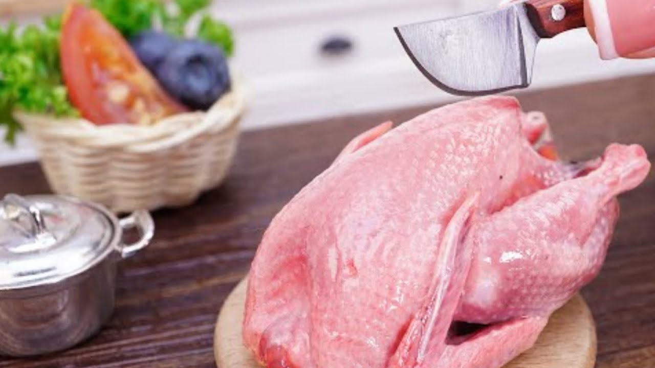 How to make Miniature Roasted Garlic & Herb Turkey | Yummy Tiny Chicken ...