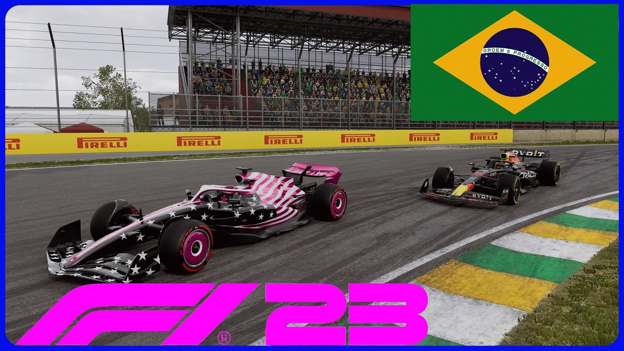 F1 23 MY TEAM CAREER MODE #94 (BRAZILIAN GRAND PRIX): Drag Race On Pit ...