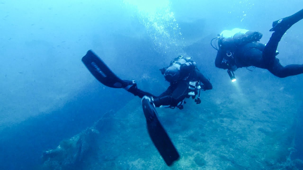 Scuba Diving on the "Valfiorita" Shipwreck. Messina, Sicily, Italy ...