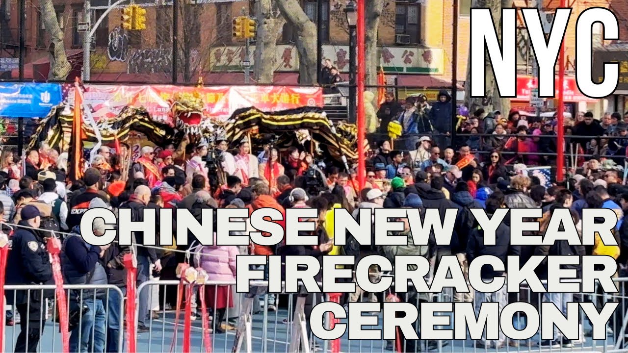 Chinese New Year Firecracker Ceremony in NYC 2025 (4K) - YouTube