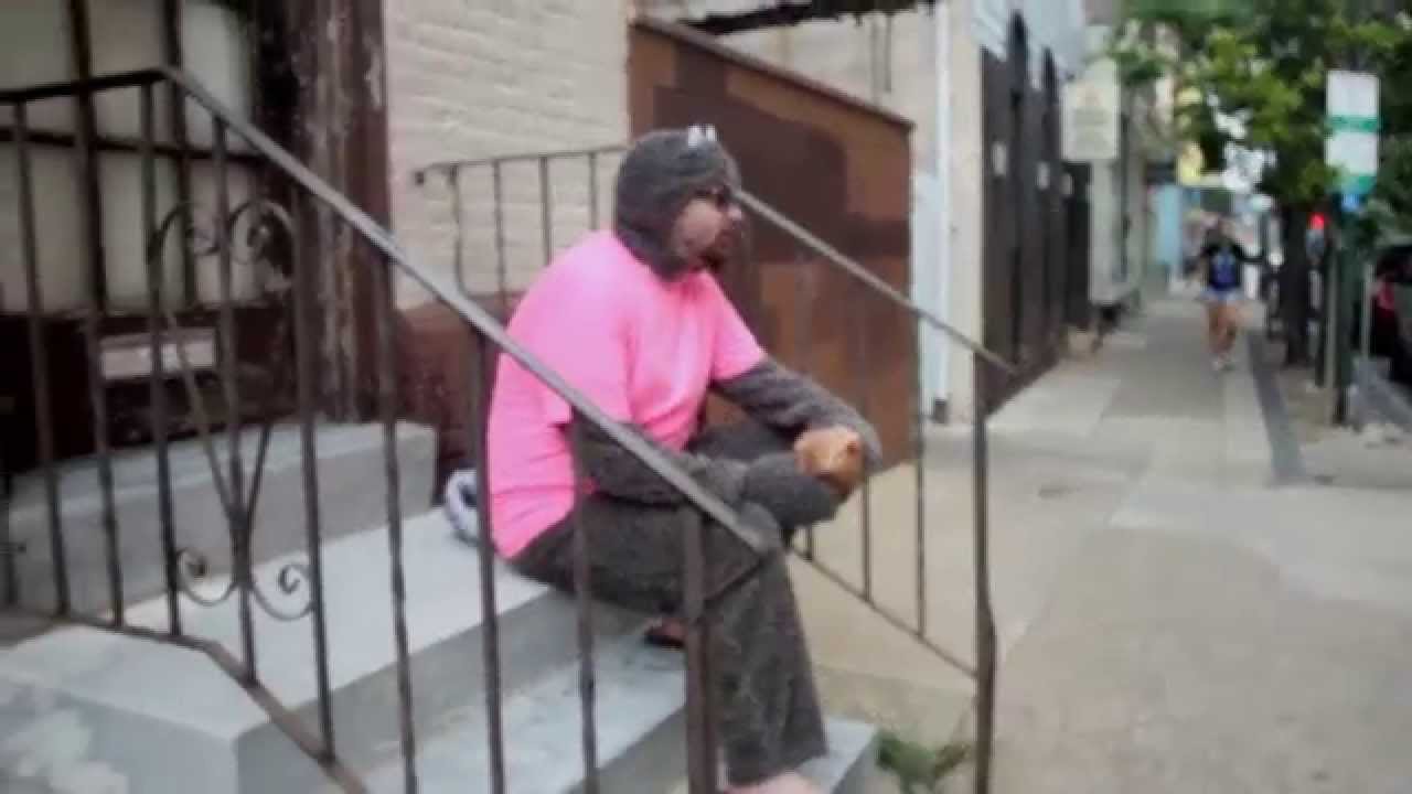 Squirrel costume guy - Weirdest man in Philadelphia - YouTube