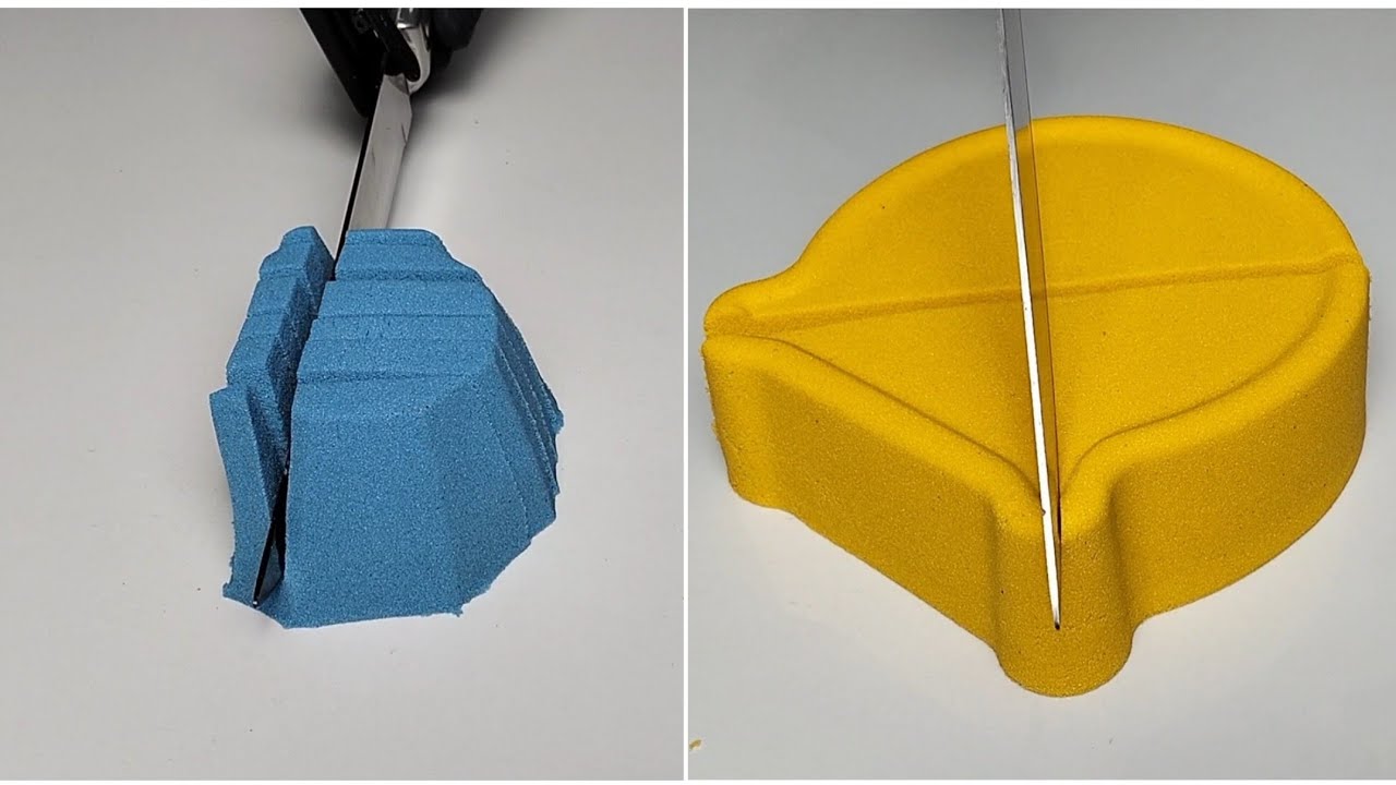 Very Satisfying Kinetic Sand Cutting Asmr Video #161 - YouTube