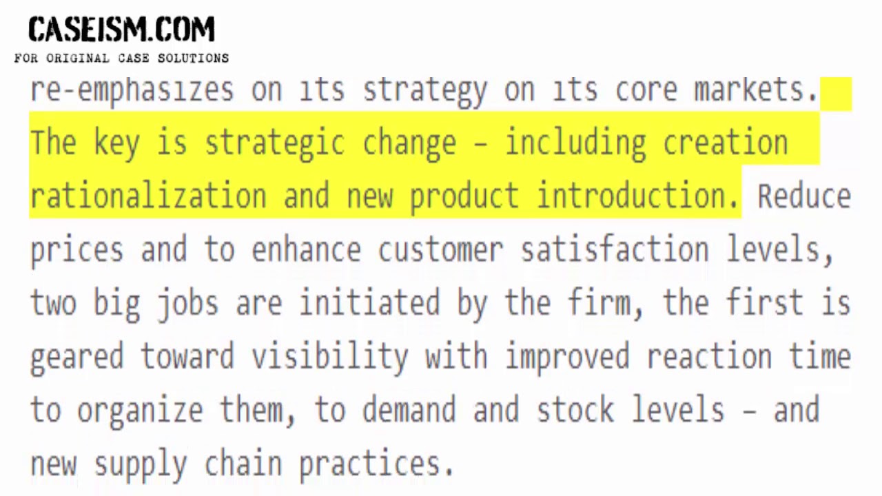 Numico (B): Transforming The Supply Chain To Support New Realities ...