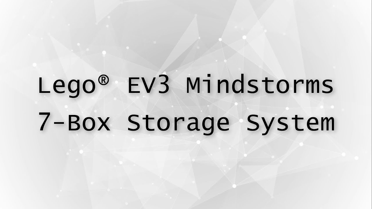 Lego EV3 Mindstorms 7-Box Storage System - YouTube