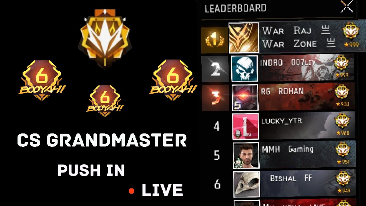 CSR Grandmaster Push Live TOP 1 😍 REGION 999 Stars #freefire #fflive # ...
