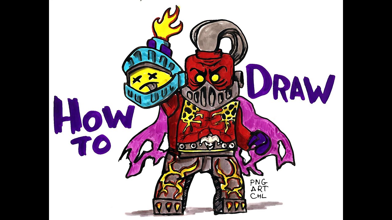 How to Draw General Magmar - Characters - NEXO KNIGHTS LEGO - YouTube