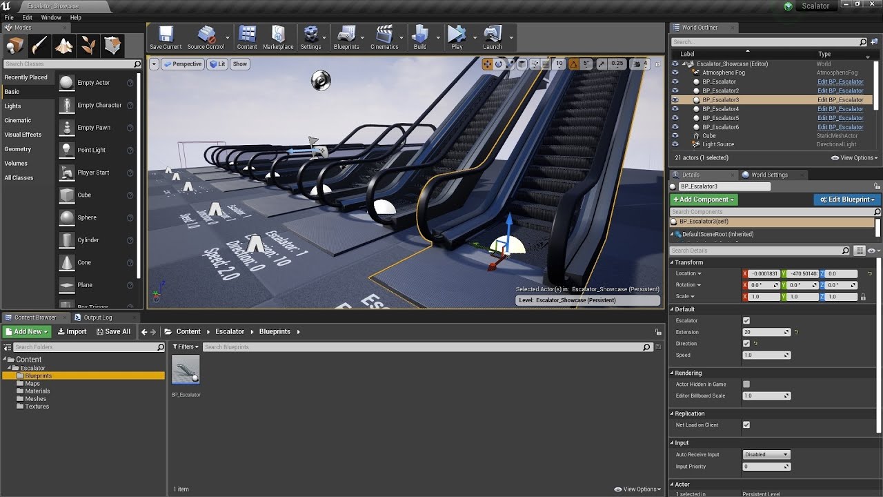 UE4 Procedural Escalator & Travelator - YouTube