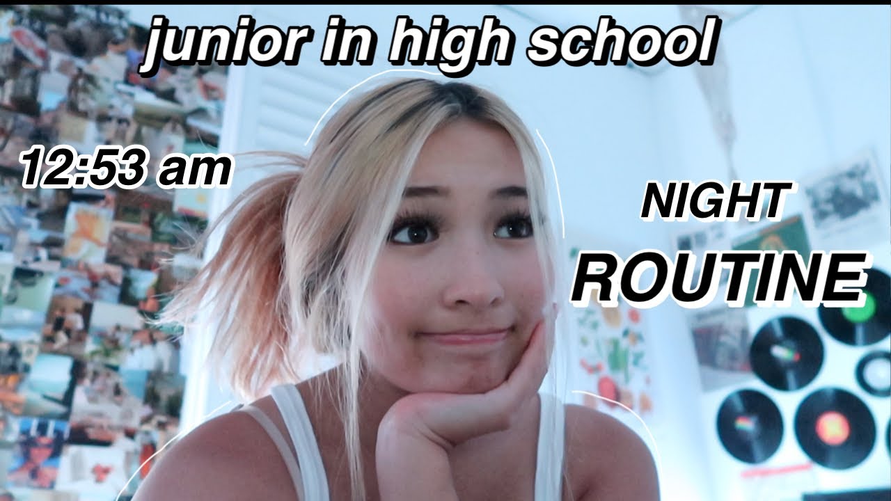 my 12:53 am SCHOOL NIGHT ROUTINE - YouTube